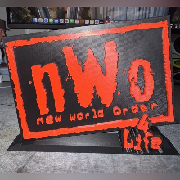 Wall Decor | New World Order Nwo Wolf Pack 3d Logo Sign Wstand Shelf ...